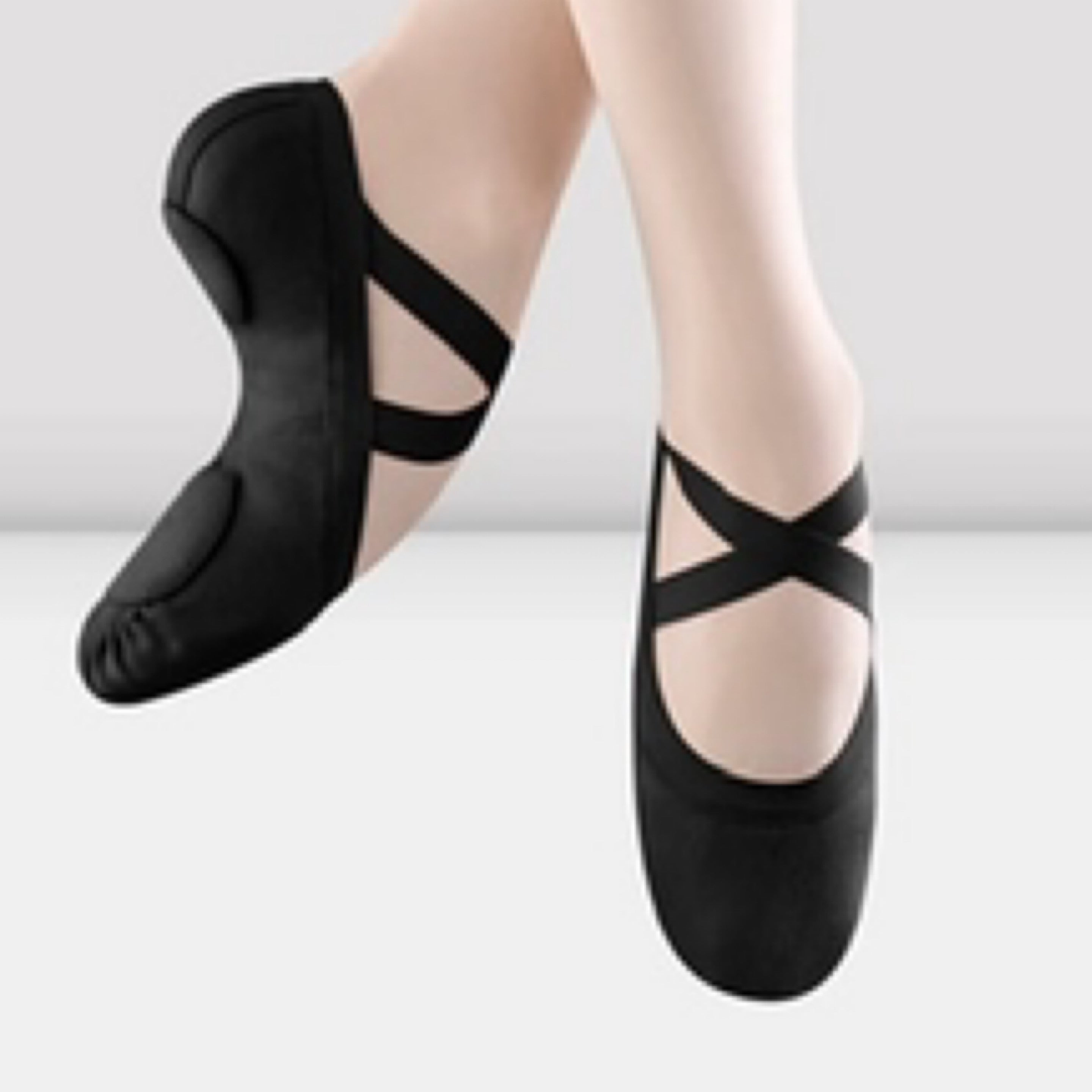 BLOCH Synchrony Split Sole Adult Black Ballet Shoe | Dance Street